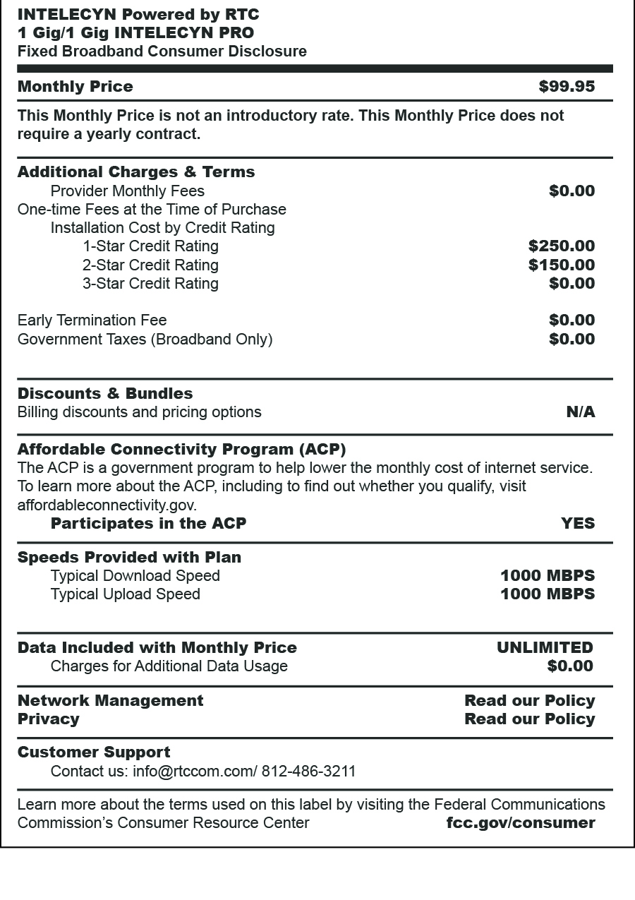 Fiber Internet Plans - RTC Communications
